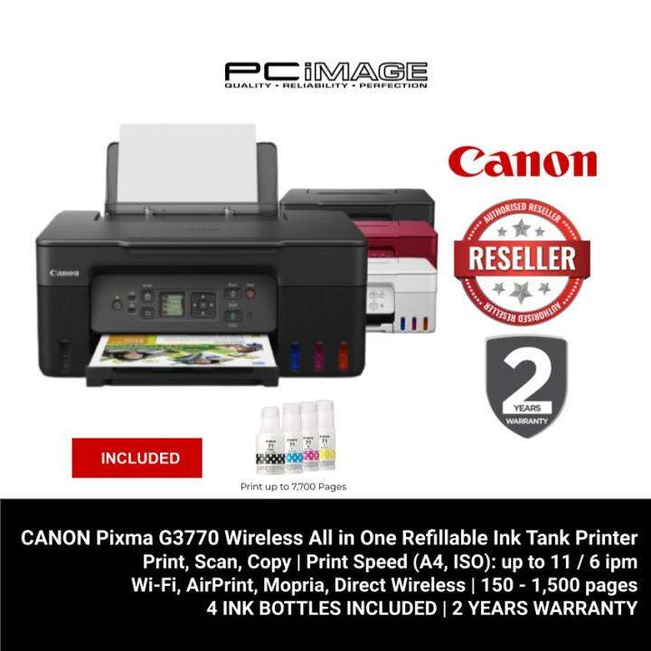 CANON Pixma G3770 Wireless All in One Refillable Ink Tank Printer ...