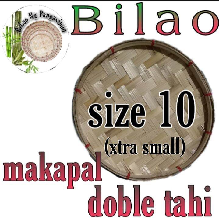 Bilao size 10" makapal (Xtra small)doble tahi(min.order 7-10pcs ...