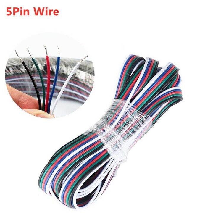 5m-100m 22awg 2pin 3pin 4pin 5pin 6pin Extension Electric Wire 5050 3528 RGB RGBW RGBWW RGBCCT ...