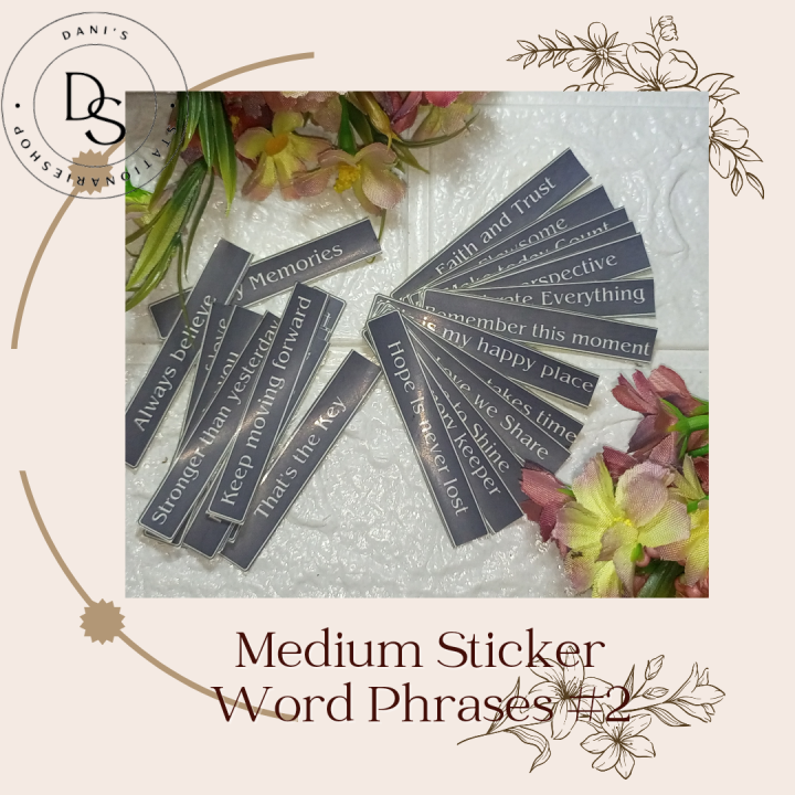 Medium Sticker Word Phrases 2 | Lazada PH