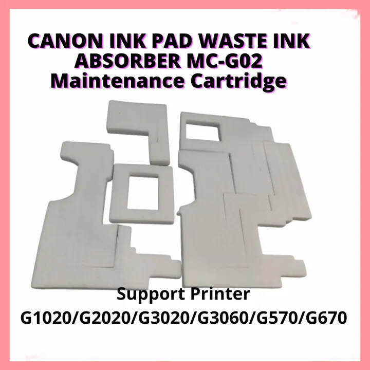 CANON INK PAD WASTE INK ABSORBER MC-G02 Maintenance Cartridge for G1020 / G2020 / G3020 / G3060 ...