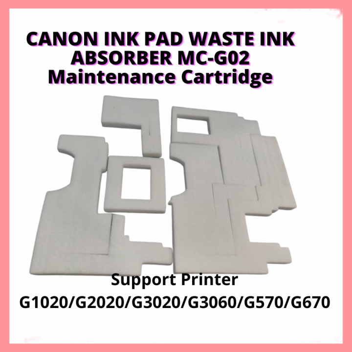 CANON INK PAD WASTE INK ABSORBER MC-G02 Maintenance Cartridge for G1020 ...