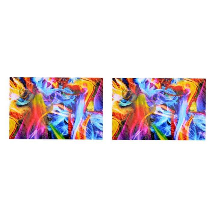 2X Rainbow Flames Hydrographic Film Water Transfer Printing Film Hydro ...