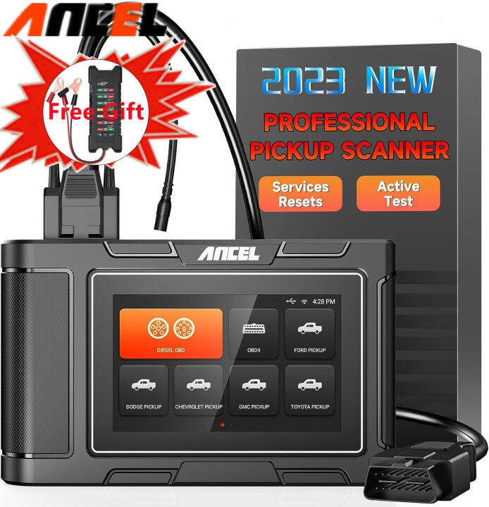 ANCEL HD3500 12V 24V Pickup Heavy Duty Truck OBD2 Scanner All System ...