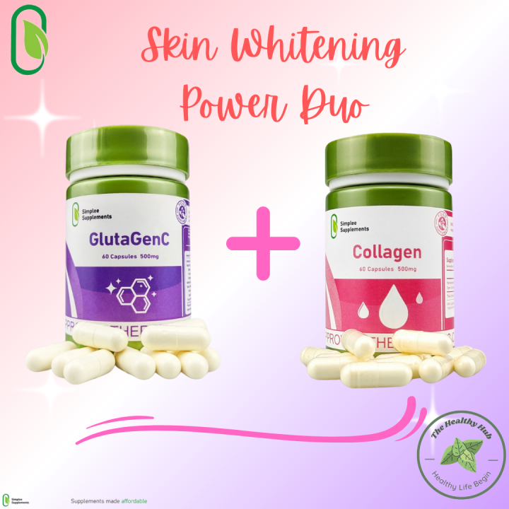 Simplee Supplements Glutagen and Collagen Bundle for younger looking ...
