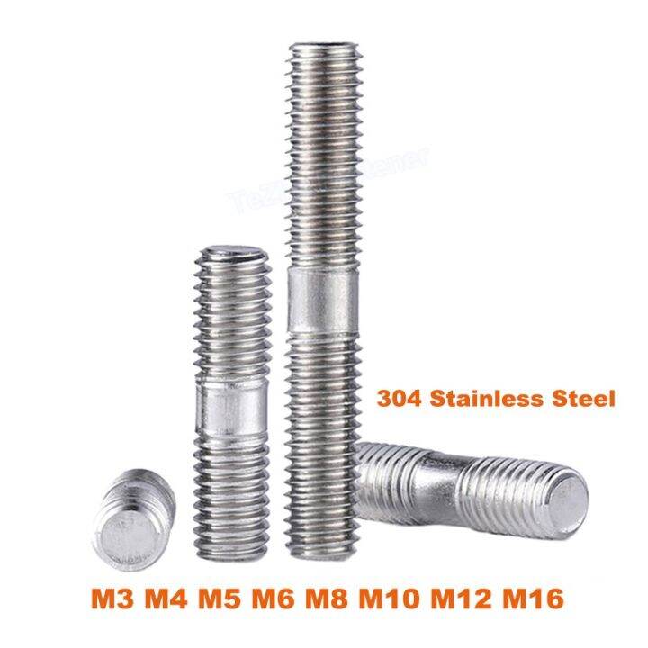 Double End Thread Rod M3 M4 M5 M6 M8 M10 M12 M16 304 A2 Stainless Steel Stud Bolts Screw Rod ...