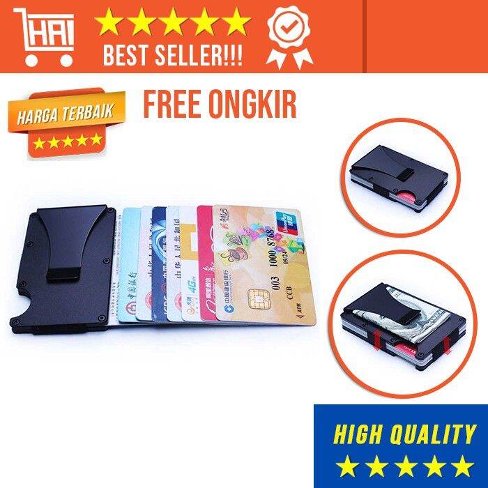 DOMPET KARTU ANTI RFID PLUS KLIP UANG WALLET CARD RF ID PENYIMPAN KARTU ...