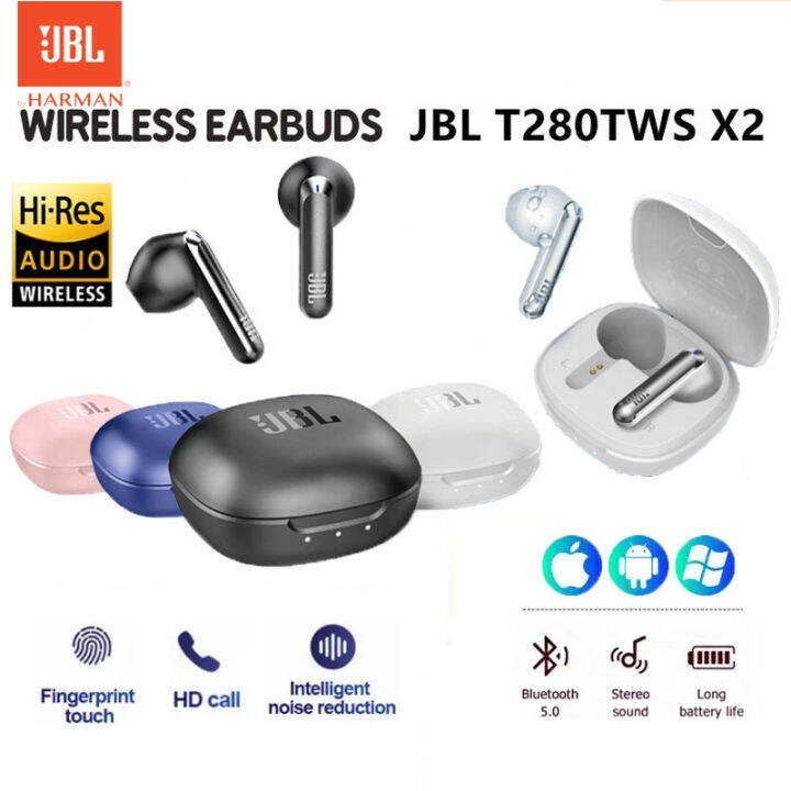 JBL T280TWS X2 Wireless Bluetooth Earphones Stereo HIFI Gaming Headphones Sports Earbuds with ...
