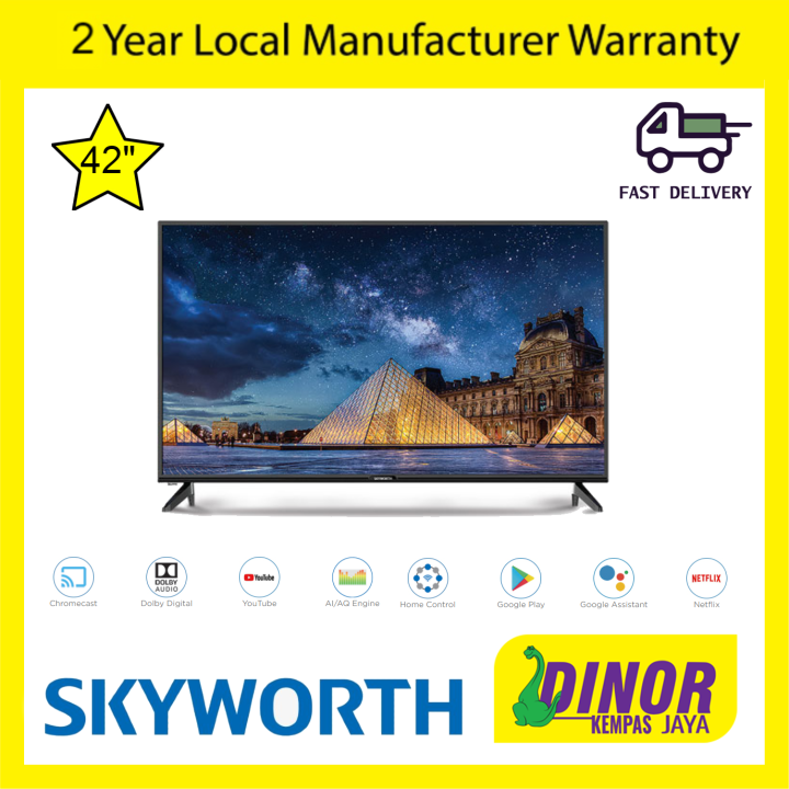 Skyworth 42 Inch 2K Full HD Android TV 42STC6200 | Smart TV | Google ...