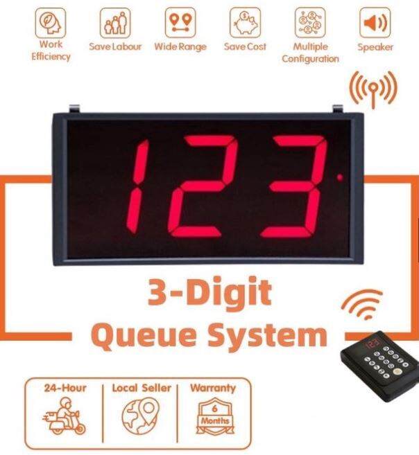 Wireless Queue System / 3-Digit Wireless Call System / Wireless ...
