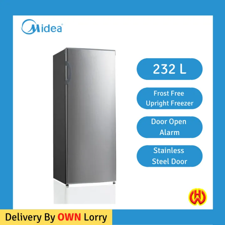 Midea 232L Frost Free Upright Freezer Super Freeze Multi Air Flow ...
