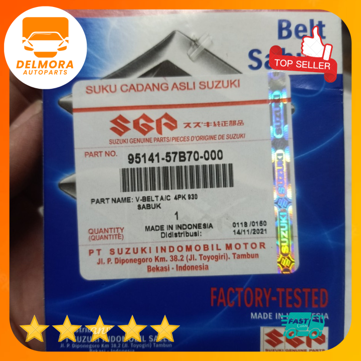 V belt Fan Belt Power Steering Vitara lama / Escudo 4PK 930 Original Orisinil Asli Ori SGP ...