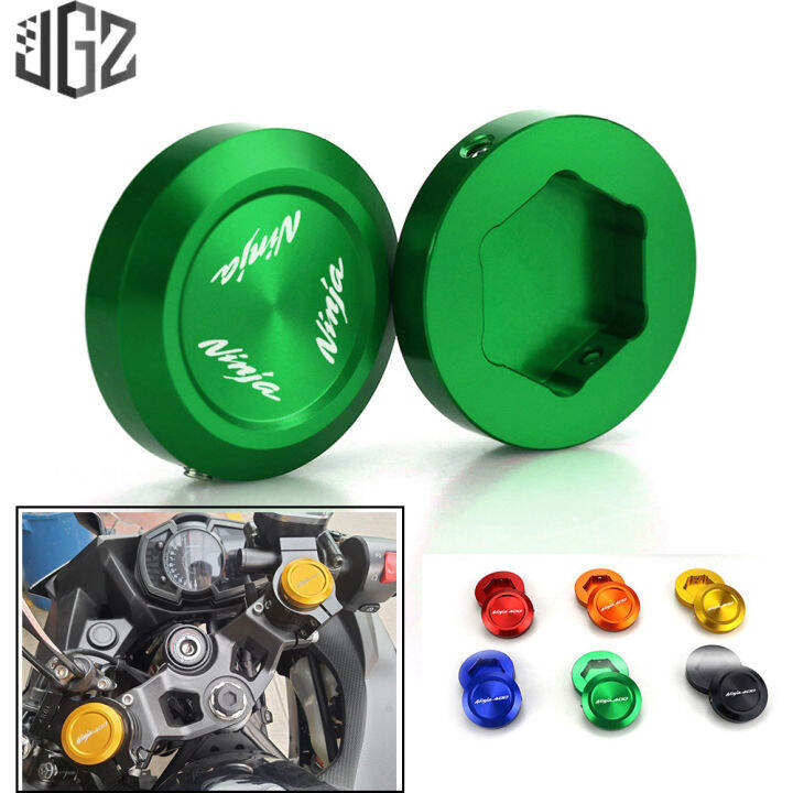 NINJA Motorcycle CNC Front Fork Suspension Top Cover Shock Absorbing ...