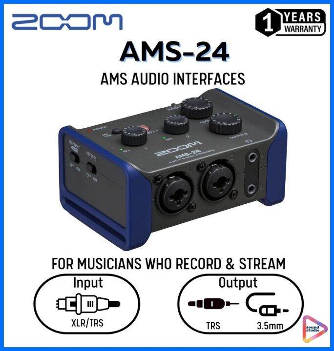 Zoom AMS-24 Audio Interface ออดิโออินเตอร์เฟสสำหรับบันทึกเสียงและสตรีมมิ่ง ประกัน 1 ปี* | Lazada ...