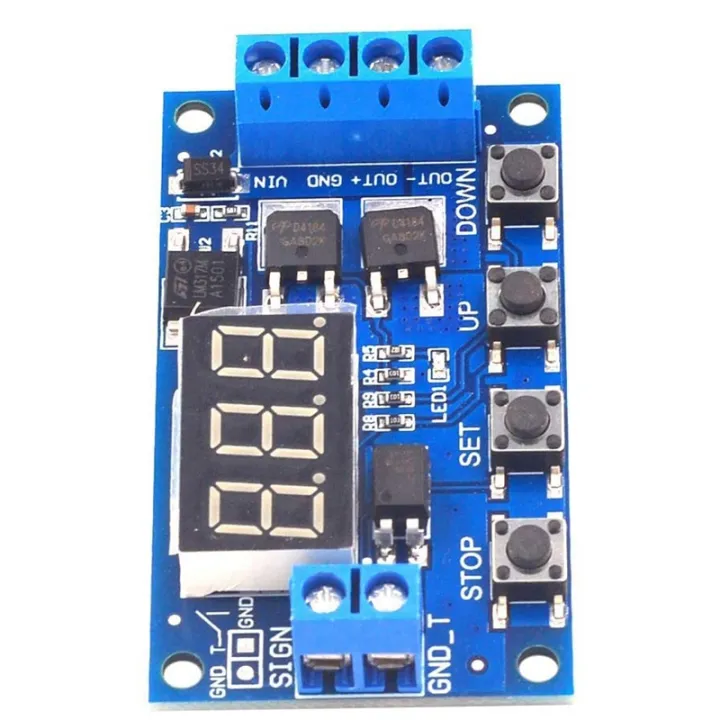 DC 12V 24V LED Light Digital Time Delay Timing Delay Relay Switch ...