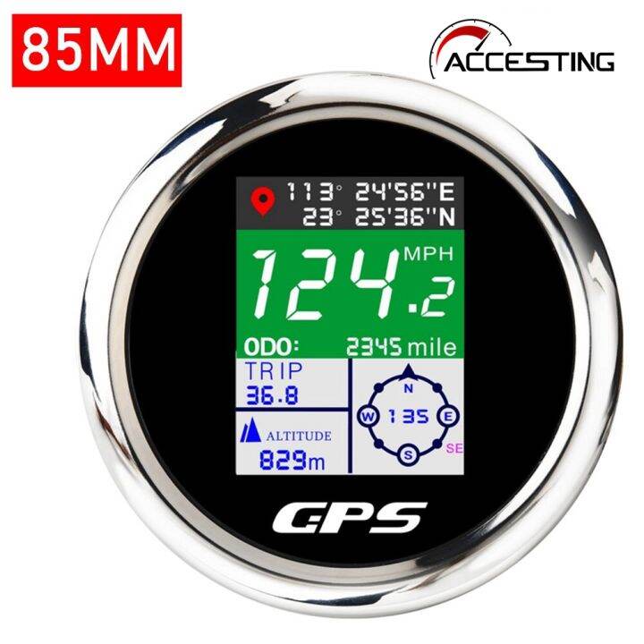 85mm/52mm 12V 24V Digital G-P-S Speedometer TFT Screen With Adjustable ...