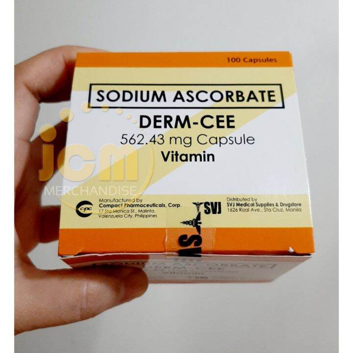 DERM CEE : Non -Acidic Vitamin C ( Sodium Ascorbate ) 100pcs Capsule ...