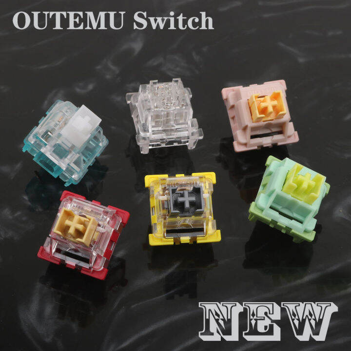 Outemu ใหม่ Holy Panda Switches คีย์บอร์ดเงียบ Peach Switch 3Pin Linear ...