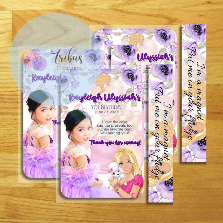 Barbie Theme Ref Magnet (Baptismal, Christening, Dedication Souvenir ...