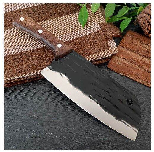 Forged Cleaver Chopper Knife Hand Forged Sharp Kitchen Meat Cutting ...