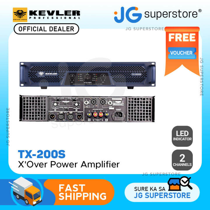 KEVLER TX Series 200W / 400W X'Over Professional Class AB 2-Channel ...