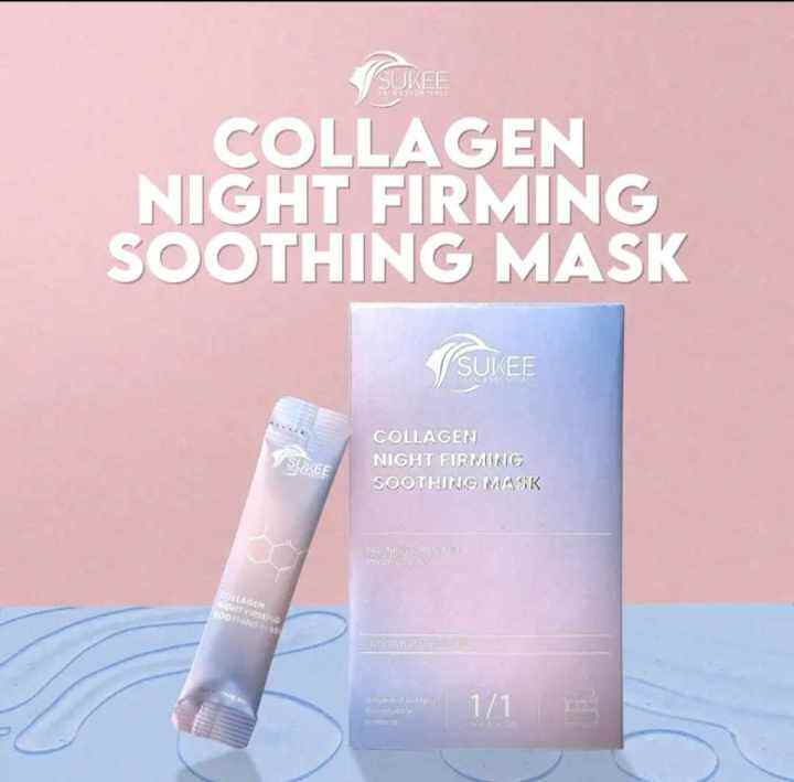 1 BOX / 20 PIECES SACHET SUKEE SKIN ESSENTIALS COLLAGEN NIGHT FIRMING SOOTHING MASK | Lazada PH