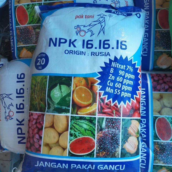 (100% ORIGINAL) PUPUK NPK PAK TANI 16-16-16 20KG ORIGINAL KEMASAN PABRIK | Lazada Indonesia