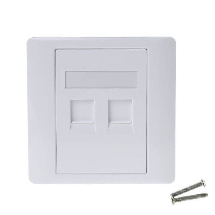 Faceplate Wall Plate Socket Dual Ports Network LAN Telephone Panel 86 ...