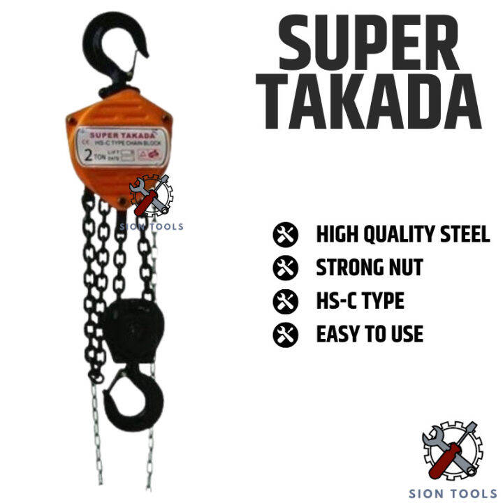 SUPER TAKADA CHAIN BLOCK 2 TON 5 METER / KATROL / TAKEL | Lazada Indonesia