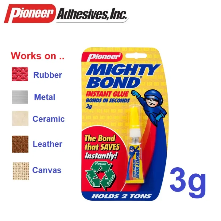 Mighty Bond Adhesive Super Glue Instant Glue 3g Bonds in Seconds ...