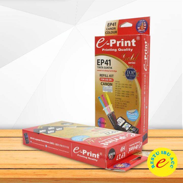 e-Print Refill Kit Gold/ Tinta Printer/ Tinta Suntik for HP | Lazada ...