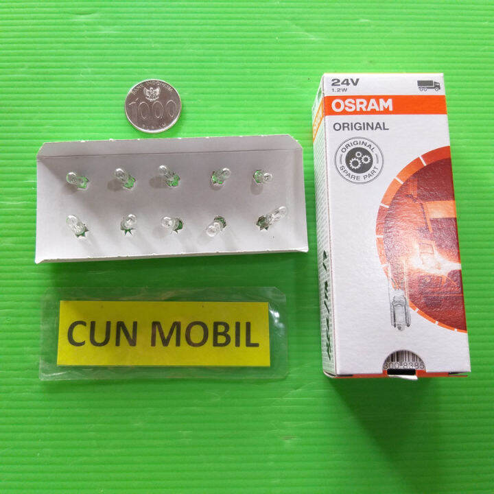 BOHLAM COLOK TUSUK T5 24V 1,2W OSRAM KODE 2741 harga per pc | Lazada ...