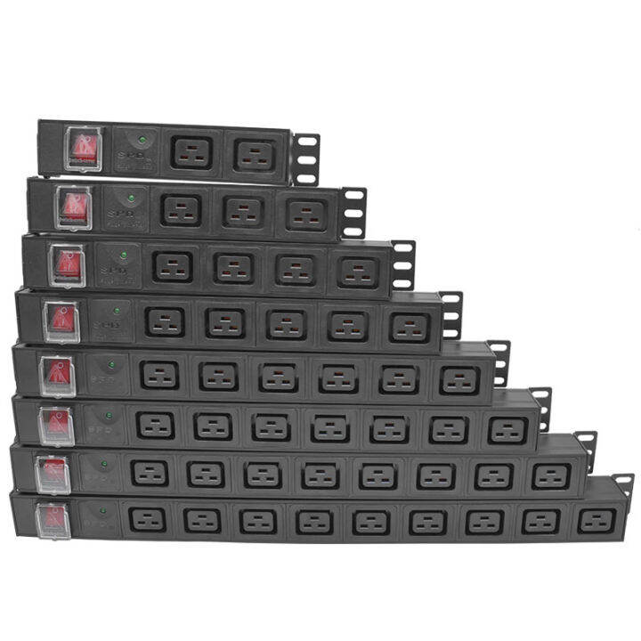 IEC C14 port PDU Power Strip 2-18 Ways power Cabinet socket Singapore C19 Outlet with Power ...