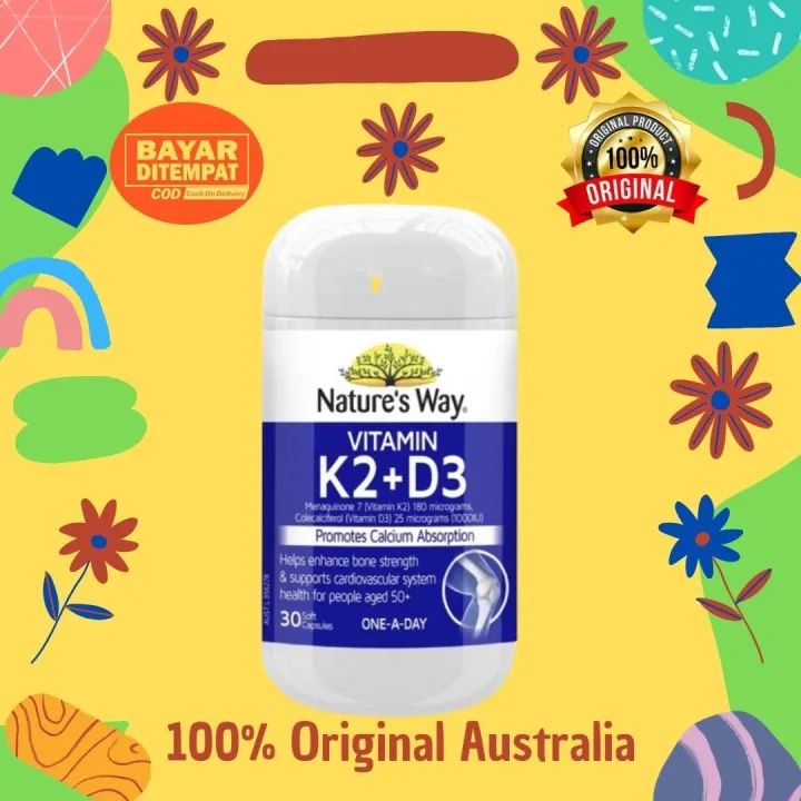 Nature's way Vitamin K2 + D3 - 30 Soft Capsules | Lazada Indonesia