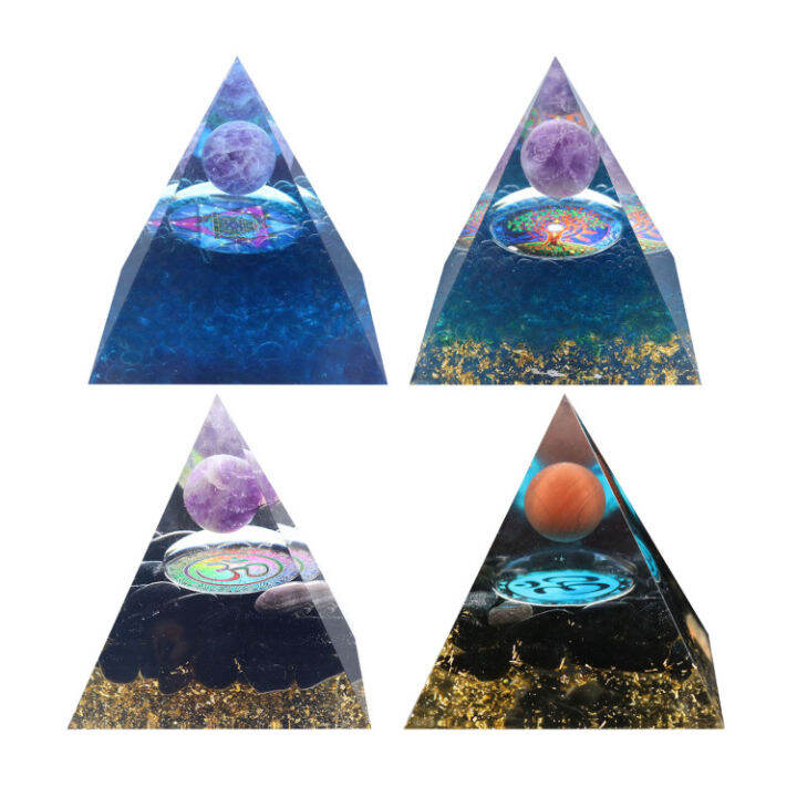 Crystal Pyramid Reiki Energy Pyramid Generator Balancing Ornaments for ...