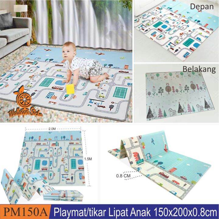 ( OMG )Playmat Matras Lipat Premium Playmate Tebal 0.5cm Double Pad 2 ...
