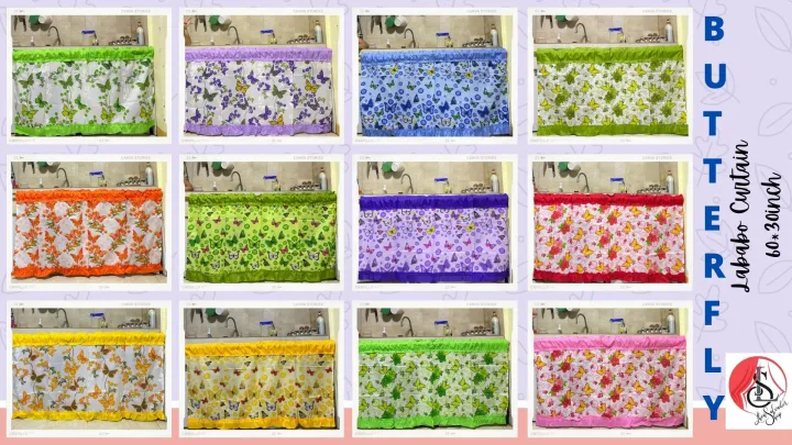 FARPALLA BUTTERFLY DESIGN LABABO/ SINK CURTAIN | Lazada PH