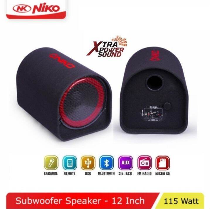 Speaker Subwoofer Niko GL-12 Speaker Bluetooth 12 Inch Super Bass ...