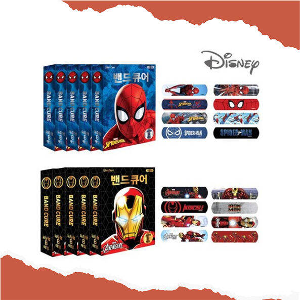 [DAISO] Marvel Spiderman Ironman Band-aid Bandage for Kids and Adult ...