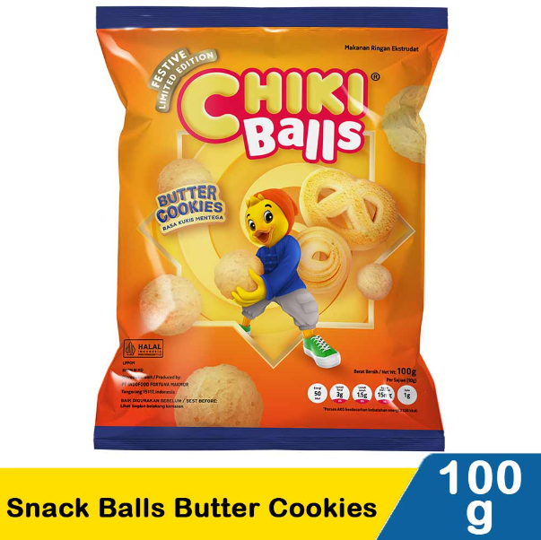 Indonesian Snacks New Chiki Balls Butter Cookies 100g Authentic ...
