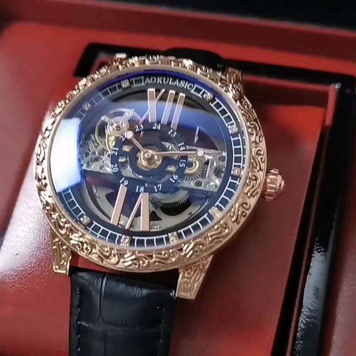 AOKULASIC Men Wristwatch Automatic Mechanical Military Sport ...