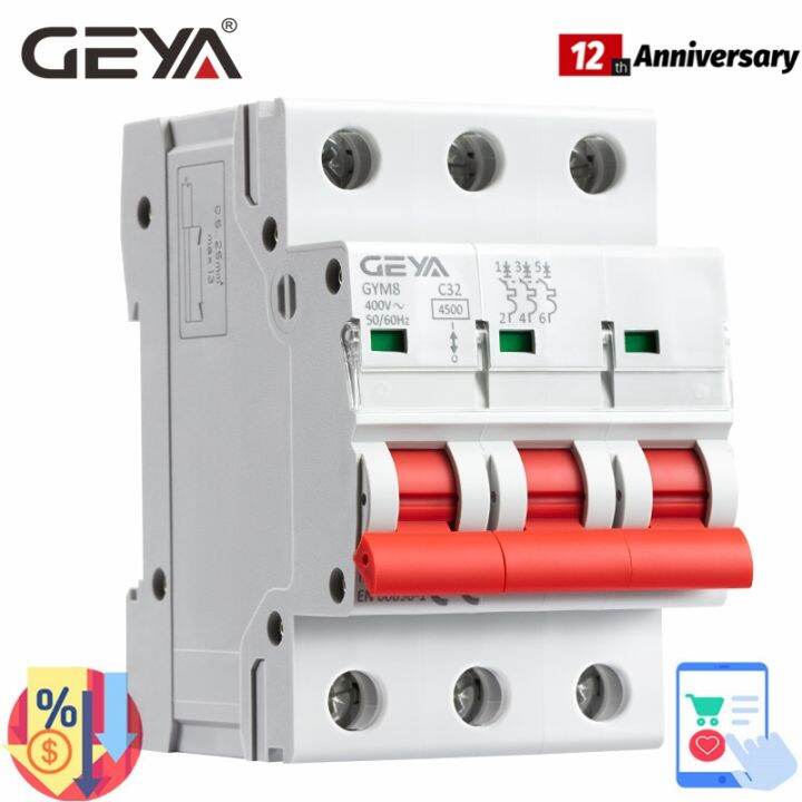 3 Phase MCB 6A 10A 16A 20A 25A 32A 40A 50A 63A 220V Mini Circuit ...