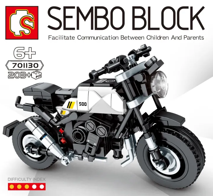 บล็อกตัวต่อมอเตอร์ไซค์ พร้อมฐาน No.701130 จำนวน 203 ชิ้น | Lazada.co.th