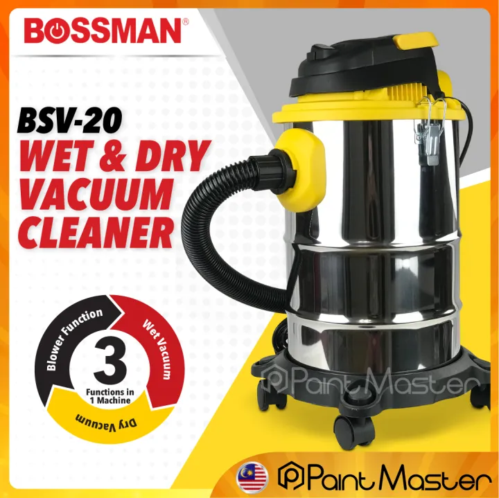 Bossman 20Litre Wet Dry Vacuum Cleaner Wet & Dry Vacum 1500 Watt Max ...