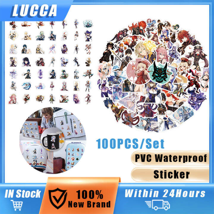 100Pcs/Set Genshin Impact Character Stickers Fashion Mixed DIY ...