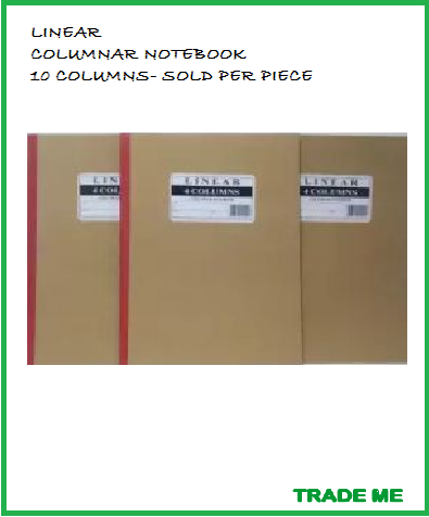 LINEAR COLUMNAR NOTEBOOK 10 COLUMNS-SOLD PER PIECE | Lazada PH
