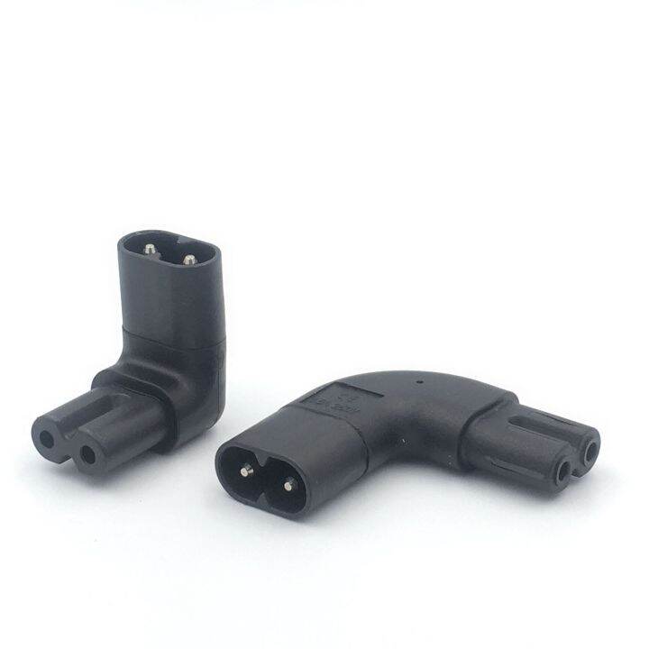 2.5A IEC320-C8 to C7 90 Degree Up Angle Angled Power Adapter Converter ...