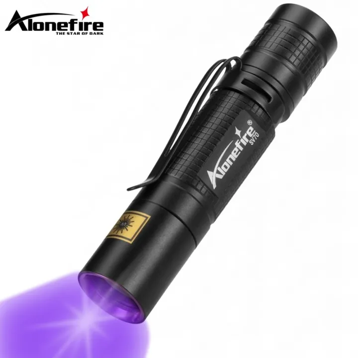 AloneFire SV70 365nm Ultraviolet Led flashlight Invisible Blacklight ...