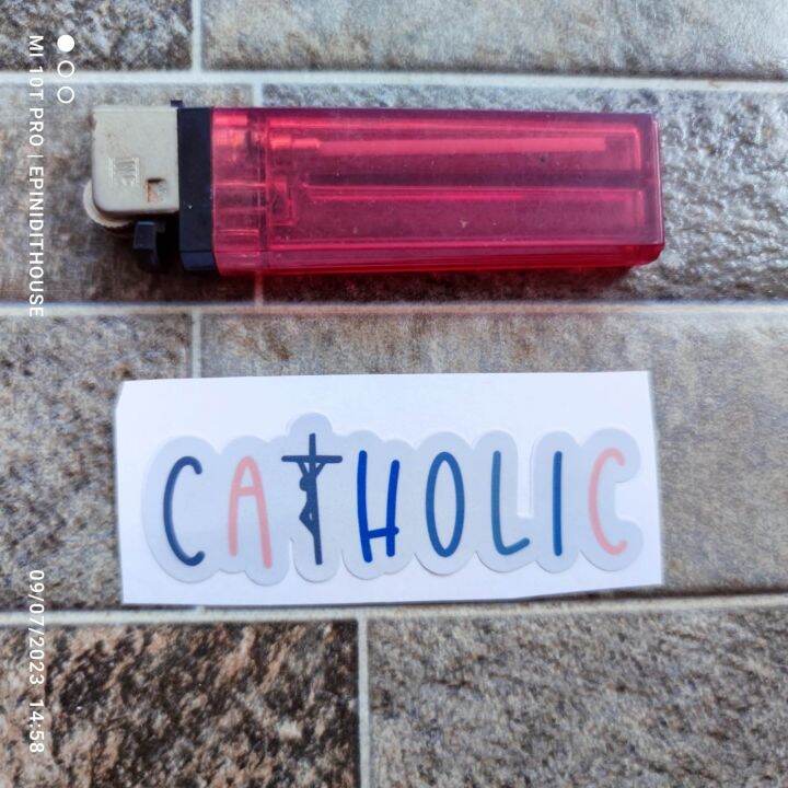 Stiker Kristen Katolik Salib Doa Ayat Suci Motivasi Hidup Vinyl Print ...