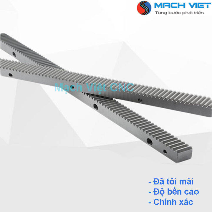 Thanh răng thẳng Module 2M chiều dài 1000mm màu trắng (không bao gồm ...